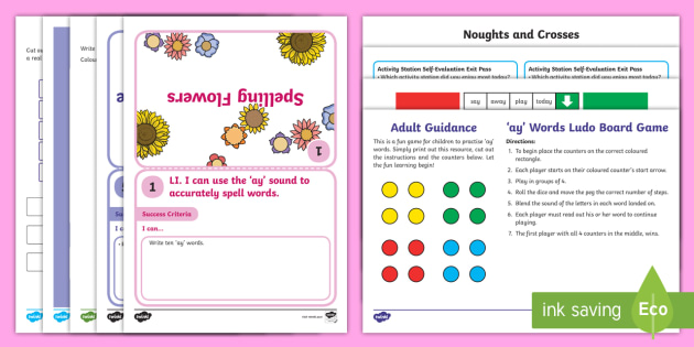 CfE 'ay' Sound Activity Stations (teacher made)