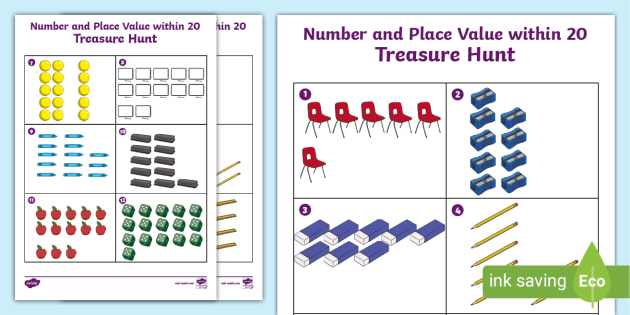 👉 KS1 Back to School Number and Place Value Treasure Hunt