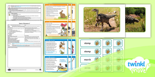 👉 Twinkl Move - Reception Dance: Dinosaurs Lesson 2 - Developing Dinosaurs