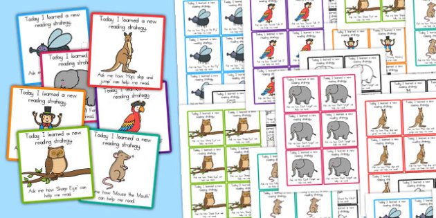 Guided Reading Strategy Cards to Send Home (teacher made)