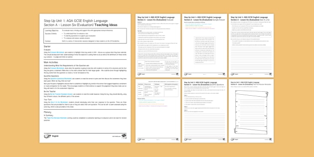 * NEW * AQA GCSE English Language Intervention Lesson 6