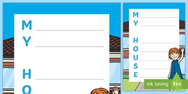 My House Acrostic Poem (teacher made)