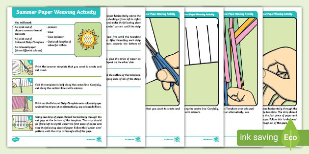 Summer Paper Weaving Activity - Craft (teacher made)