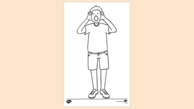 FREE! - Child Shouting Colouring Sheet | Primary Resources