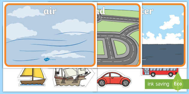 Transportation Sorting Mats Activity - transportation, sorting mats