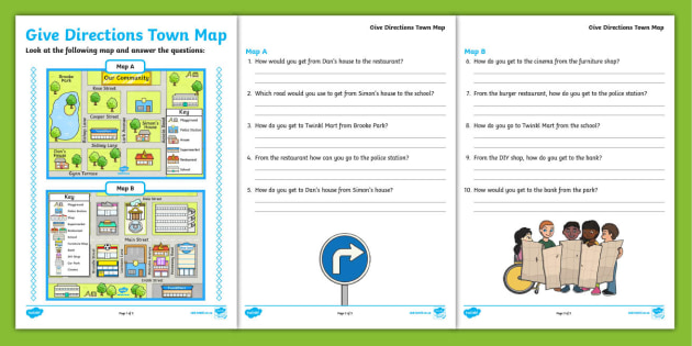 Giving Direction Worksheet