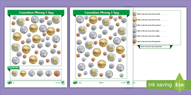 Differentiated Money I Spy Activity - Math Resource