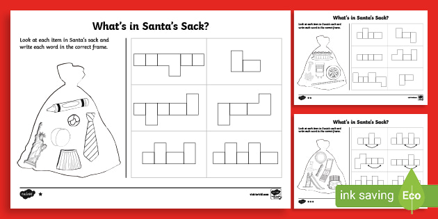 Phase 5 What's in Santa's Sack? Phonics Activity Sheets
