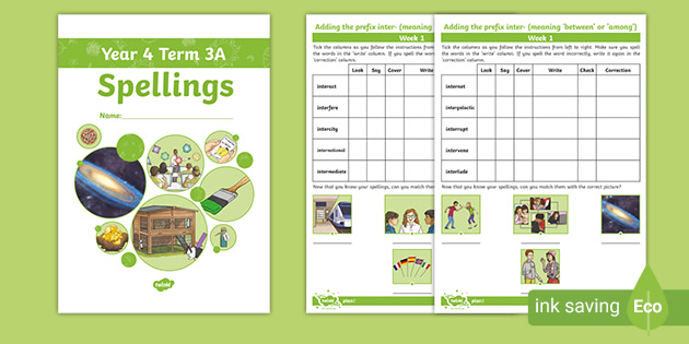 Practice Booklets Year Four Primary Resources - Spelling Year Four Primary