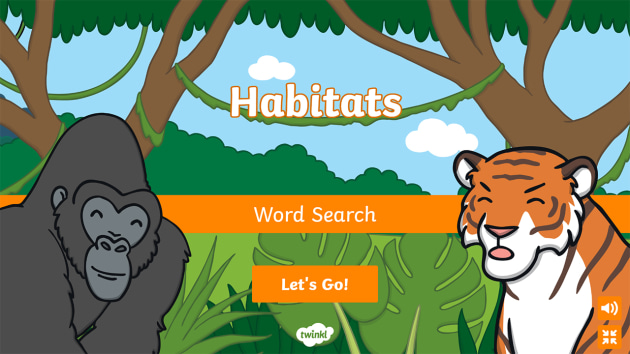 Habitats Interactive Word Mat Activity