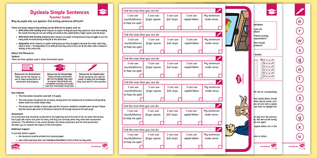 * NEW * Pack Five Simple Sentence Intervention Pack : Capital Letters