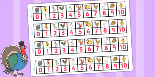 FREE! - Chicken Licken Number Track 0 10 (teacher made)