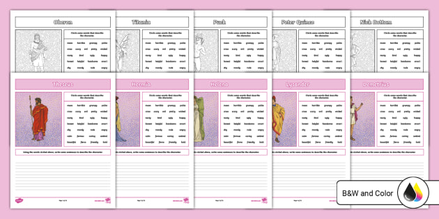 Midsummer Character Descriptions