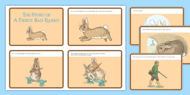 Beatrix Potter - The Story of a Fierce Bad Rabbit Story Cards