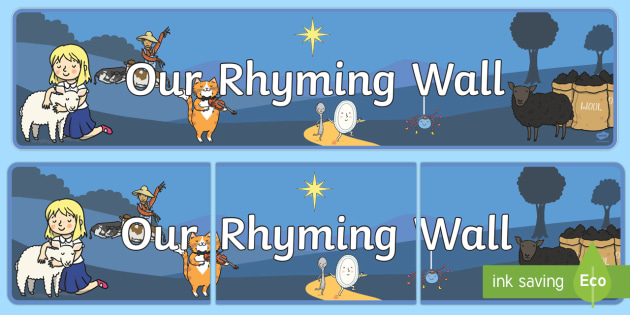 Our Rhyming Wall Display Banner (teacher made)