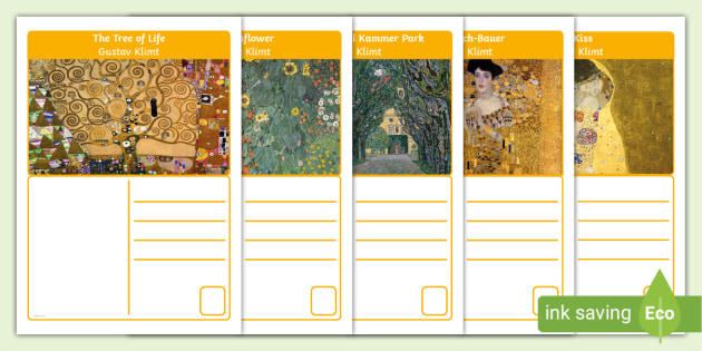 FREE! - Gustav Klimt Postcards (Teacher-Made)