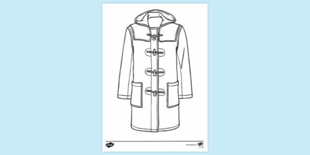 FREE! - Coat Colouring Sheet | Colouring Sheets