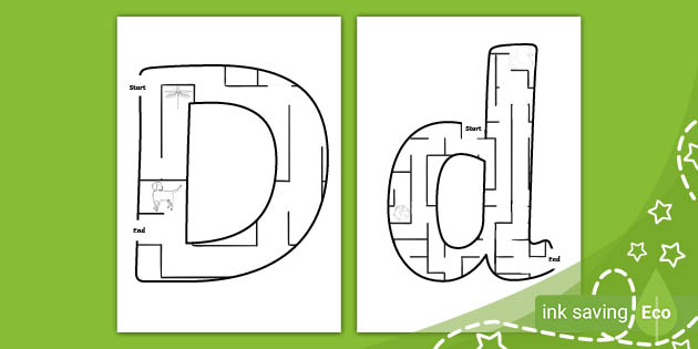 Alphabet Maze Dd (teacher made)