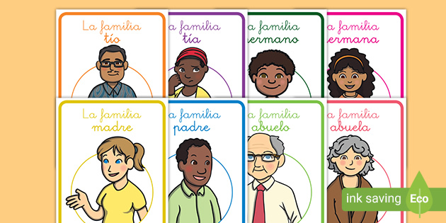 Tarjetas de vocabulario - Mi familia (teacher made)