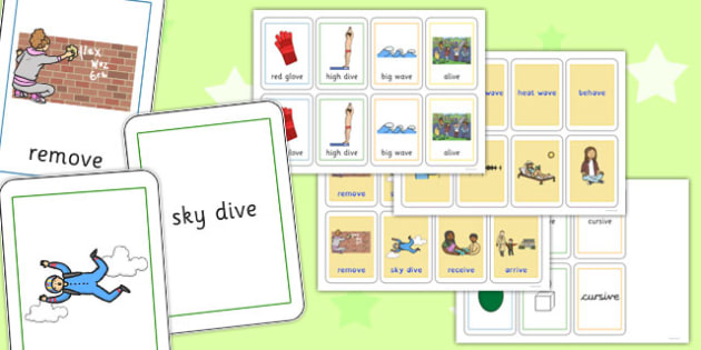 Two Syllable Final 'V' Sound Playing Cards (teacher made)