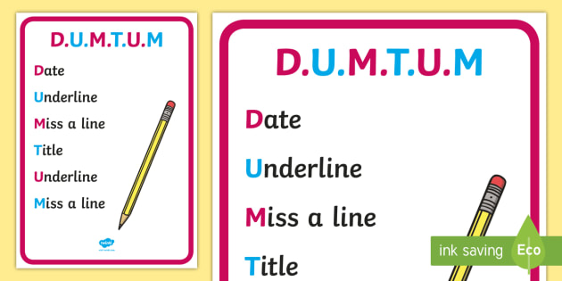 DUMTUM Prompt Poster (teacher made)