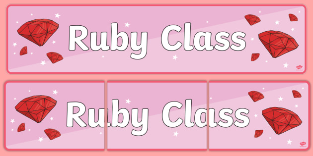 FREE! - Ruby Themed Classroom Display Banner (teacher made) FREE! - Ruby Themed Classroom Display Banner (teacher made)