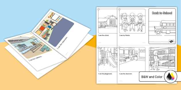 Back to School Early Emergent Reader Printable Book - Twinkl
