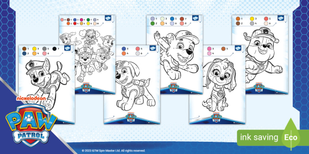 Coloring Page Paw Patrol Color By Number Color By Number PAW Patrol Coloring Page Paw Patrol Color By Number Color By Number PAW Patrol