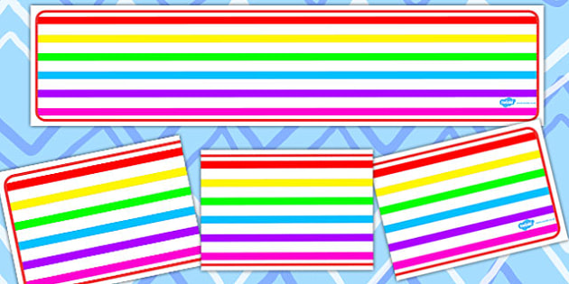 Rainbow Themed Editable Banner (teacher made)