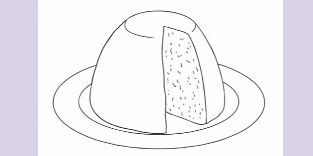 Pudding Colouring | Colouring Sheets