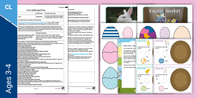 EYFS Describing Easter Eggs Adult Input Plan & Resource Pack