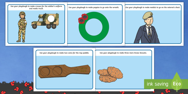 Anzac Day Playdough Mats - Prep/Year 1 HASS (teacher made)
