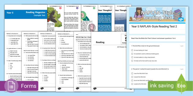 Comprehension Skills Test PDF | Primary NAPLAN Practice