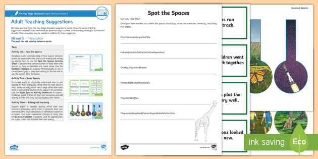 Pre-Key Stage Standards English Writing Standard 5 Strand G Resource Pack
