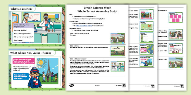 EYFS/KS1 British Science Week 2022 Assembly Pack - PowerPoint and Script