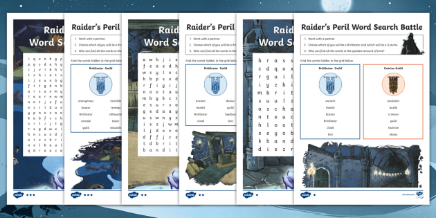 KS2 Fantasy Gaming Adventure Story 'Raider's Peril' Differentiated Word ...