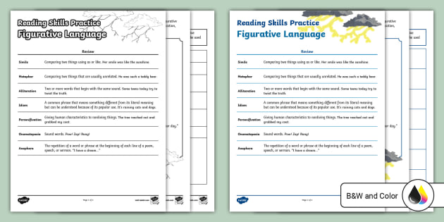 Figurative Language Activities | twinkl.com