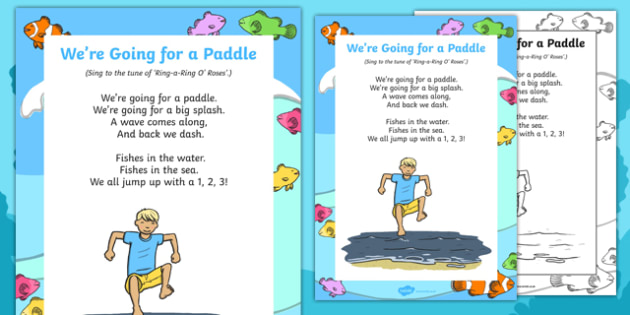 We're Going for a Paddle Song (teacher made)