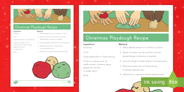 Christmas Playdough Recipe