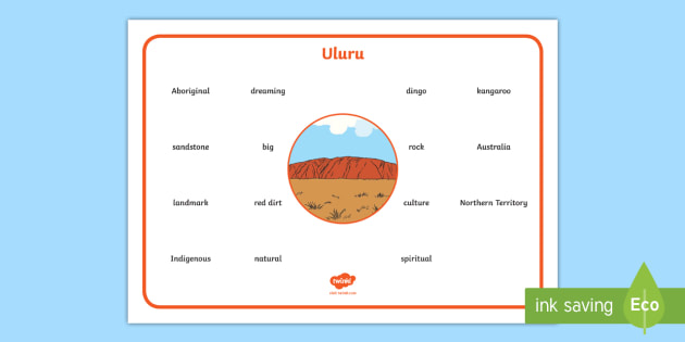 Uluru Word Mat