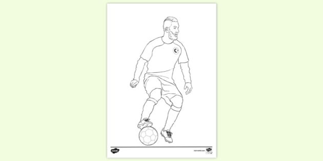FREE! - Arda Turan Turkey Colouring | Colouring sheet