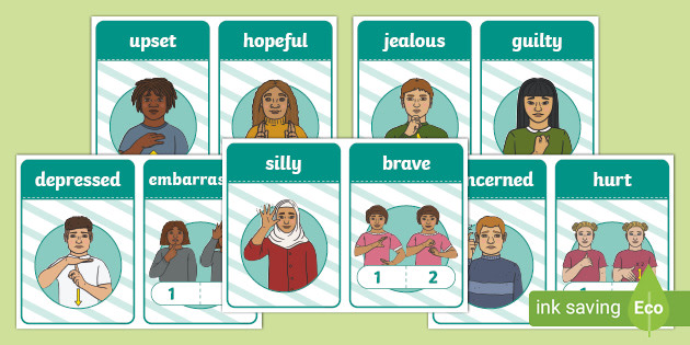 Flashcards - Auslan Emotions - Teaching Resources