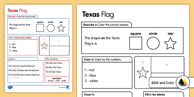 Texas Flag Investigation Activity (teacher made)