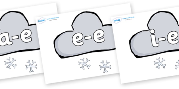 Modifying E Letters on Weather Symbols (Snow) (teacher made)