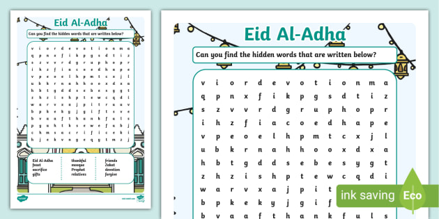 KS1 Eid Al-Adha Word Search (teacher made)