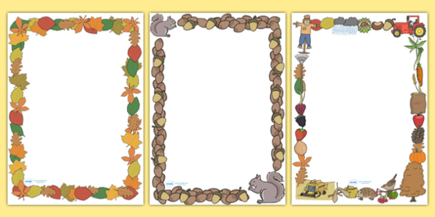 FREE! - Autumn Page Borders (Full)