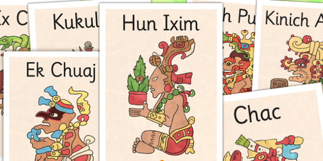 Maya Gods Display Posters (teacher made)
