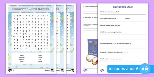 Crash Course Podcast Hanukkah Resource Pack (Teacher-Made)