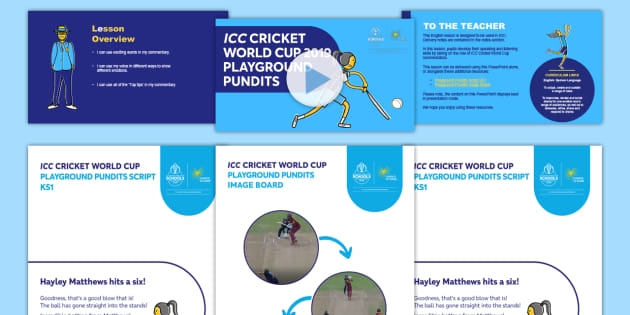 FREE! - KS1 ICC Cricket World Cup Playground Pundits Activity Pack