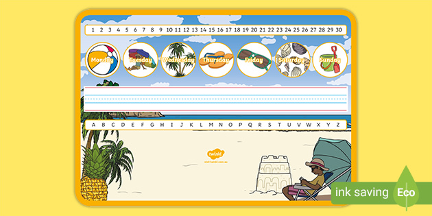 Tropical Pineapple Desk Mat (teacher made)